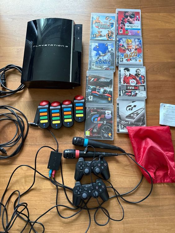 Sony Playstation 3 inkl. Games Buzz, Singstar, Controller (Gebraucht ...