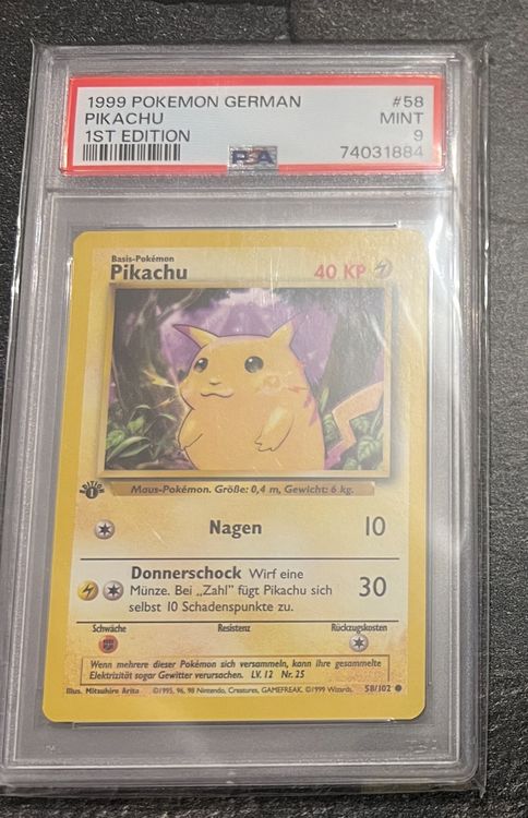 Pikachu German 1st Edition PSA9 | Kaufen auf Ricardo
