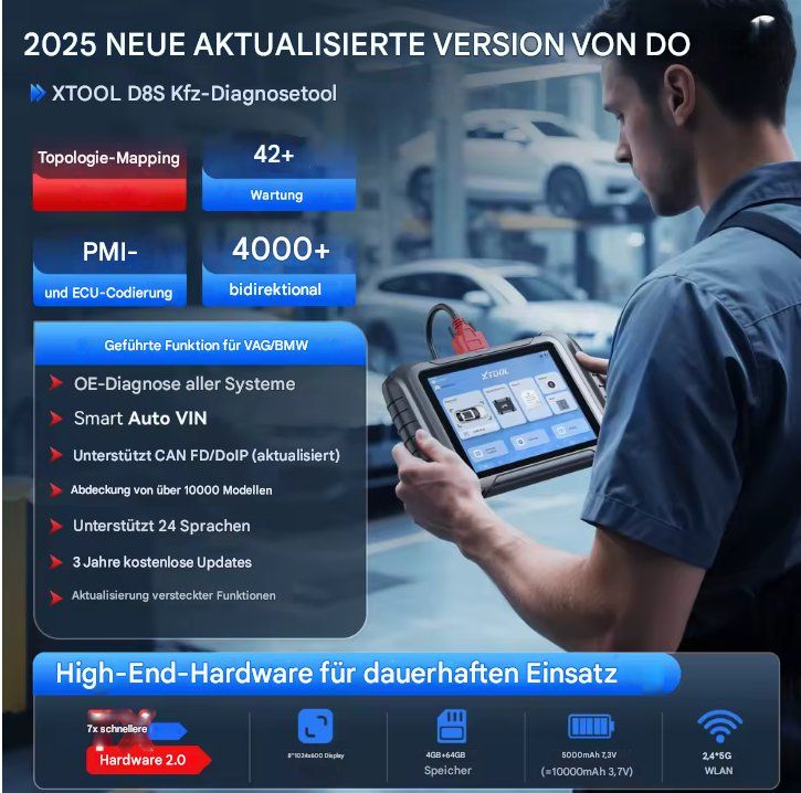 CAN FD & DoIP XTOOL D8S OBD2 Profi-Diagnosetool (Neu und originalverpackt) in Chur für CHF 560 ...