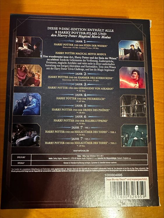 Harry Potter - 8-Film Collection Blu-ray (9 Discs) (Neuf (Voir ...