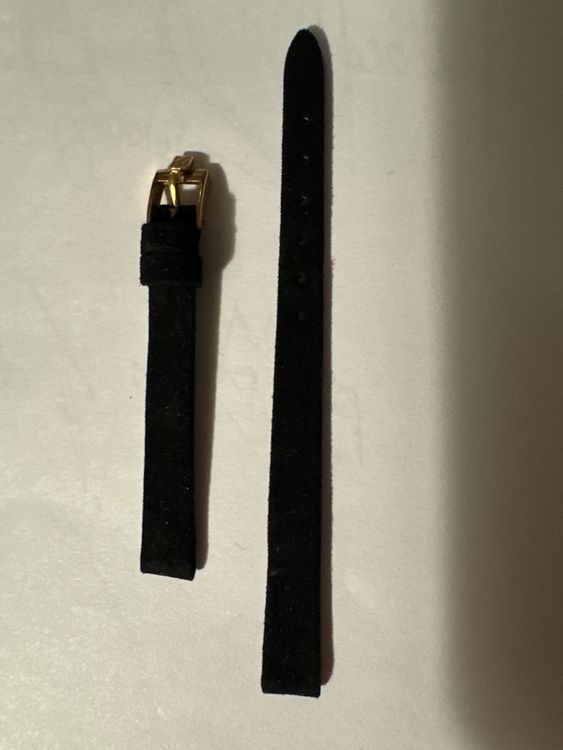 Rare Eterna Matic 9mm Black Velvet/Leather Watch Band Strap (Gebraucht ...