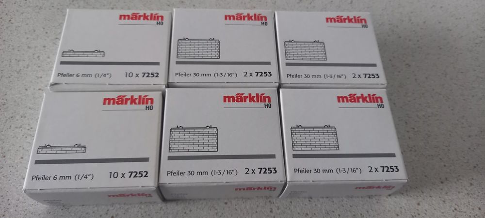 Märklin Brückenpfeiler H0 4x7253 / 2x7252 (Neu (gemäss Beschreibung ...
