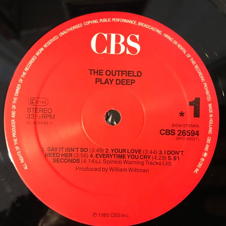 The Outfield - Play Deep | Kaufen auf Ricardo