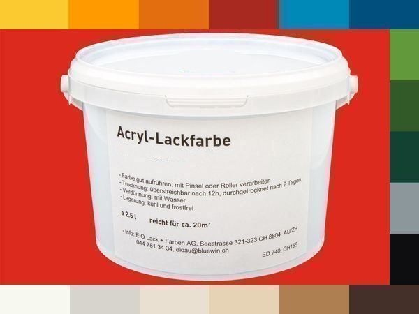 Acryl Buntlack Farbe RAL 2.5L innen & aussen (Neu und originalverpackt ...