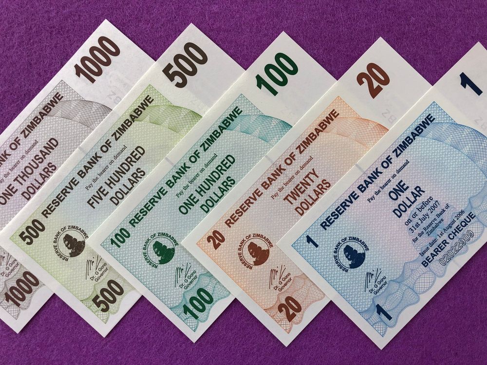 RESERVE BANK OF ZIMBABWE - bearer cheques UNC - schönes Set! (Neu ...