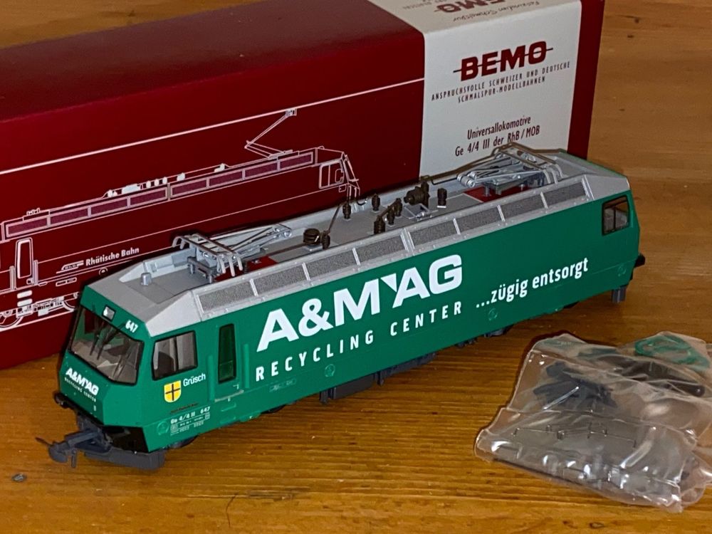 AEMA 100705-16V H0m Bemo RhB Ge 4/4 III 647 Neu Portofre (Neu und ...