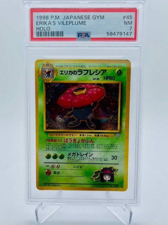 Erika's Villeplume No.045 Holo PSA 7 Pokémon Gym Heroes (Neu (gemäss ...