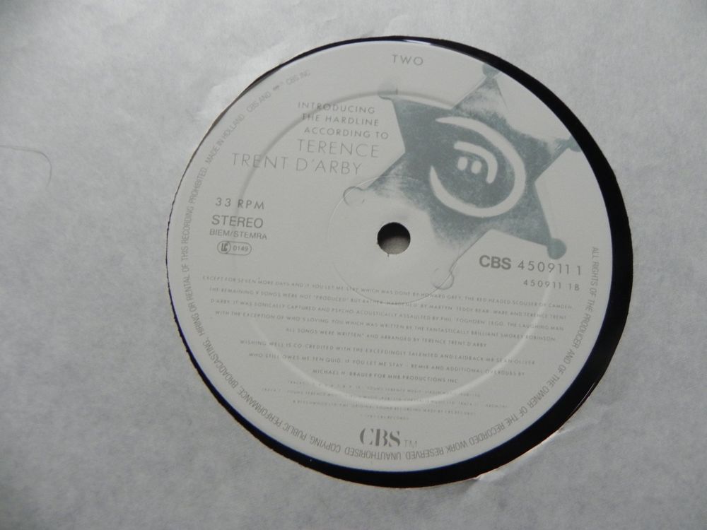 LP USA R & B Sänger Terence Trent D`Arby 1987 Debut Album | Kaufen auf ...