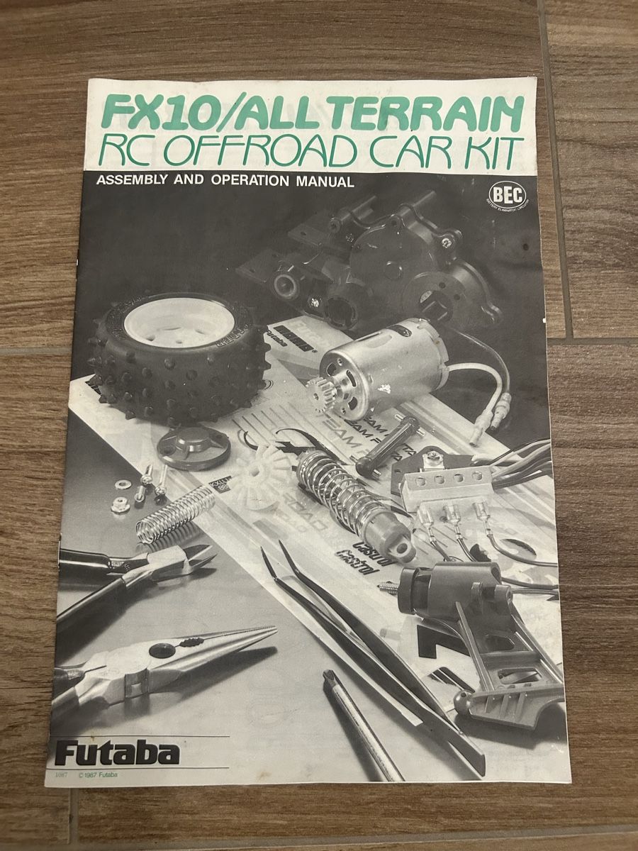 Futaba FX10 All Terrain RC Off Road Car Kit Manual - vintage (Neu ...