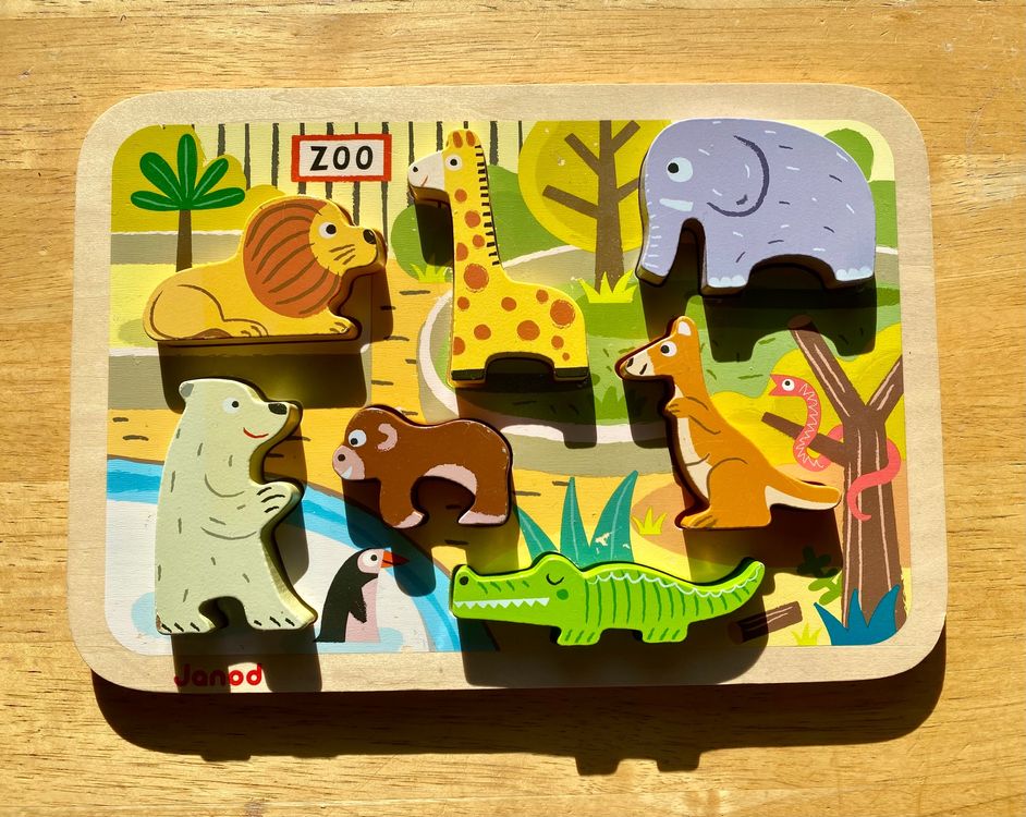 Janod Zoo Puzzle mit Holztiere | Kaufen auf Ricardo