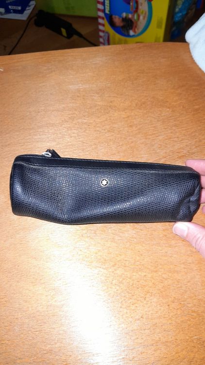 Trousse plumier Mont Blanc en cuir, noir | Kaufen auf Ricardo