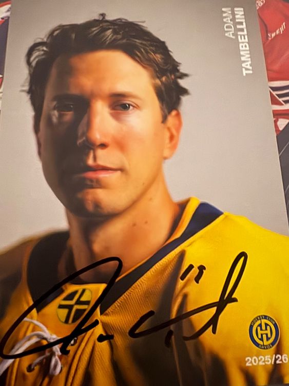 Adam Tambellini Autogrammkarte HC Davos Saison 2025/26 (Neu (gemäss ...