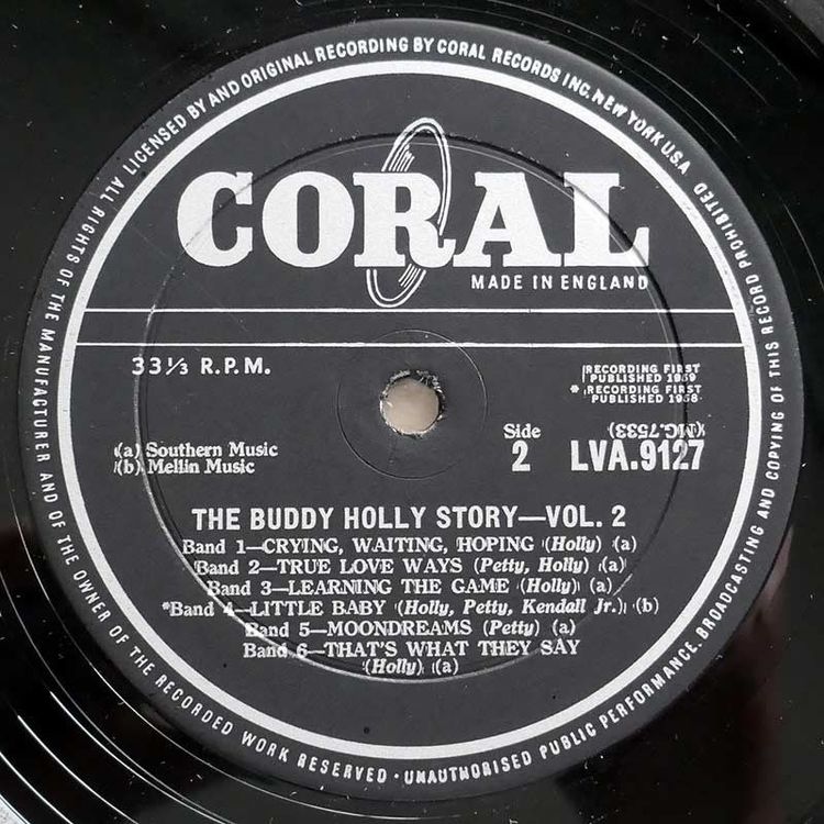 Buddy Holly - The Buddy Holly Story 1 + 2 - 1959 / 1960 | Acheter sur ...