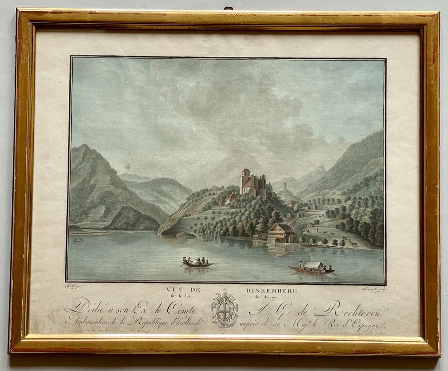 colorierter Stich von Caspar Wolf - Ringgenberg - um 1780 | Kaufen auf ...