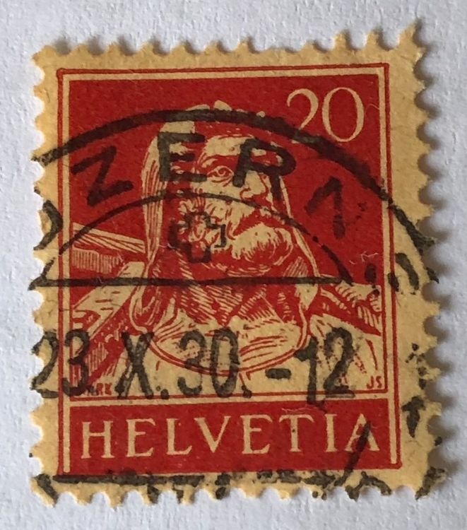 Nr.174 Tellbrustbild Vollstempel Luzern (Gebraucht) in Aarau für CHF 0.5 – mit Lieferung auf ...