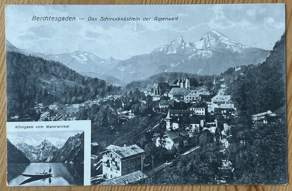 Alte AK Berchtesgaden mit Königsee vom Malerwinkel, gel.1912 (Gebraucht ...
