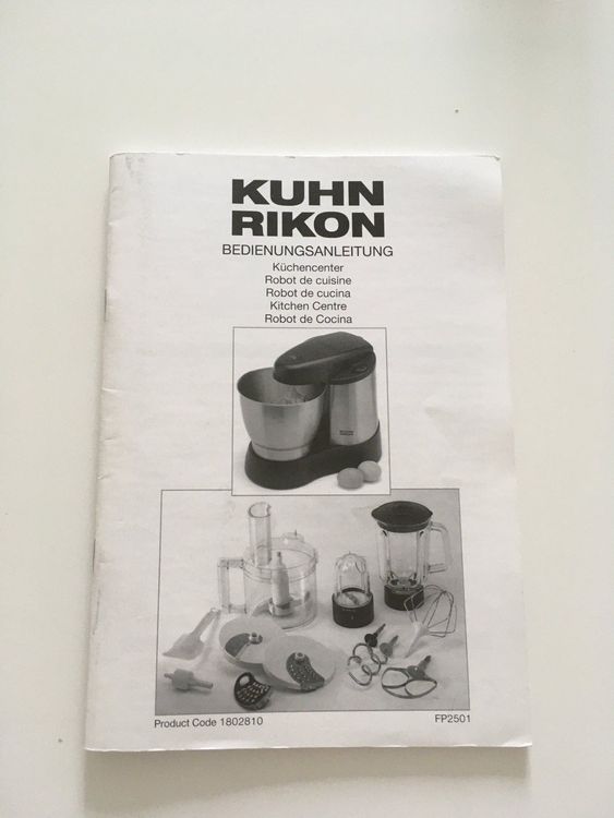 KUHN RIKON Bedienungsanleitung Robot de cuisine (Gebraucht) in Biel ...