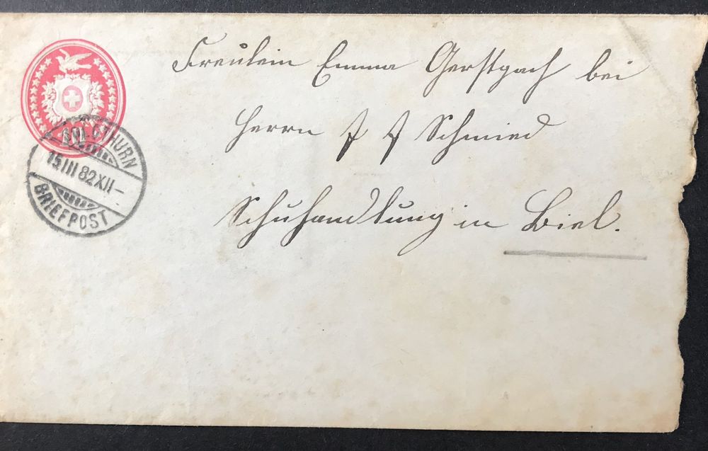 ANTIKE BRIEF SCHWEIZ 1882 (Gebraucht) in Ostermundigen für CHF 1.2 ...