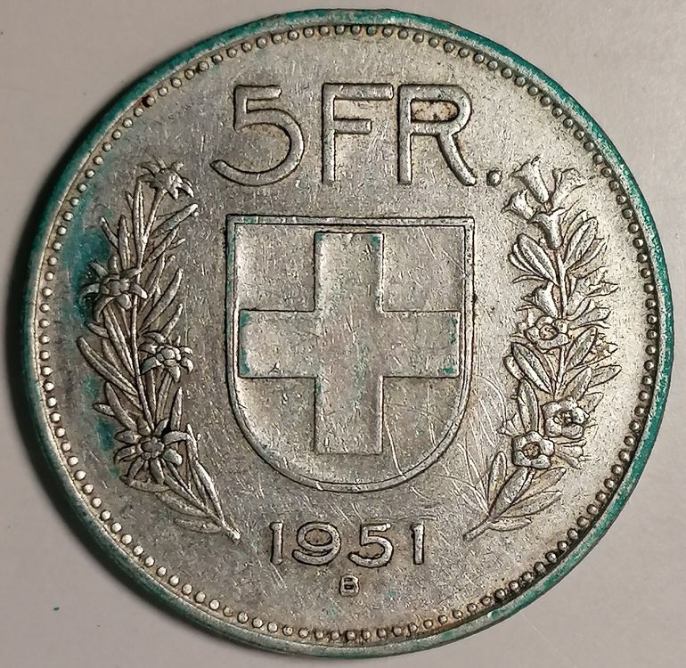 5 Franken Schweiz 1951 (Gebraucht) in Stalden (Sarnen) für CHF 16 – mit Lieferung auf Ricardo kaufen