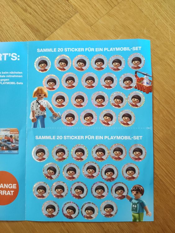 40 Playmobil Sticker Migros Mania (Neu und originalverpackt) in ...