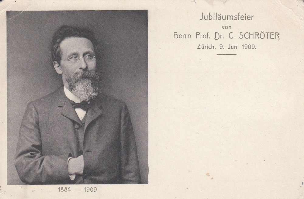 Zürich - Prof. Dr. C. Schröter um 1909 (Gebraucht) in Niedergesteln für ...