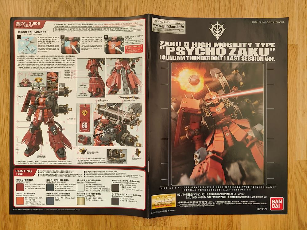 Gundam MG Thunderbolt final fight (2 kits) (Neu und originalverpackt ...