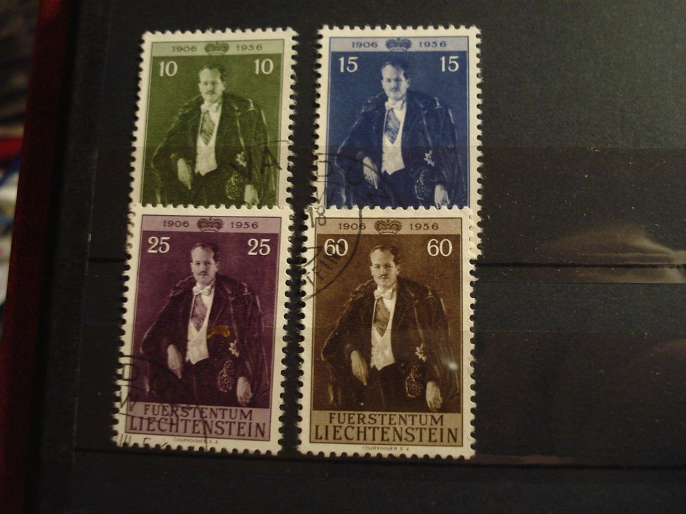 Liechtenstein, Satz 1956 Geburtstag des Fürsten, sauber o (Gebraucht) in Niederwil AG für CHF 1 ...
