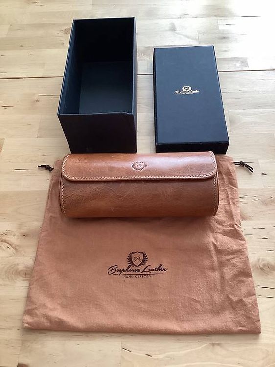 Bosphorus Leather - WATCH ROLL FOR 3 WATCHES handcrafted (Gebraucht) in ...