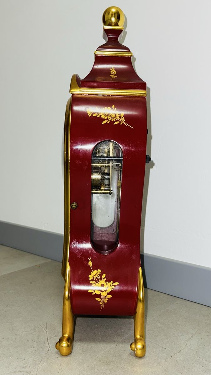 Antike Cheminée Uhr, La Châtelaine, Weinrot/Gold, Top! (Gebraucht) in ...