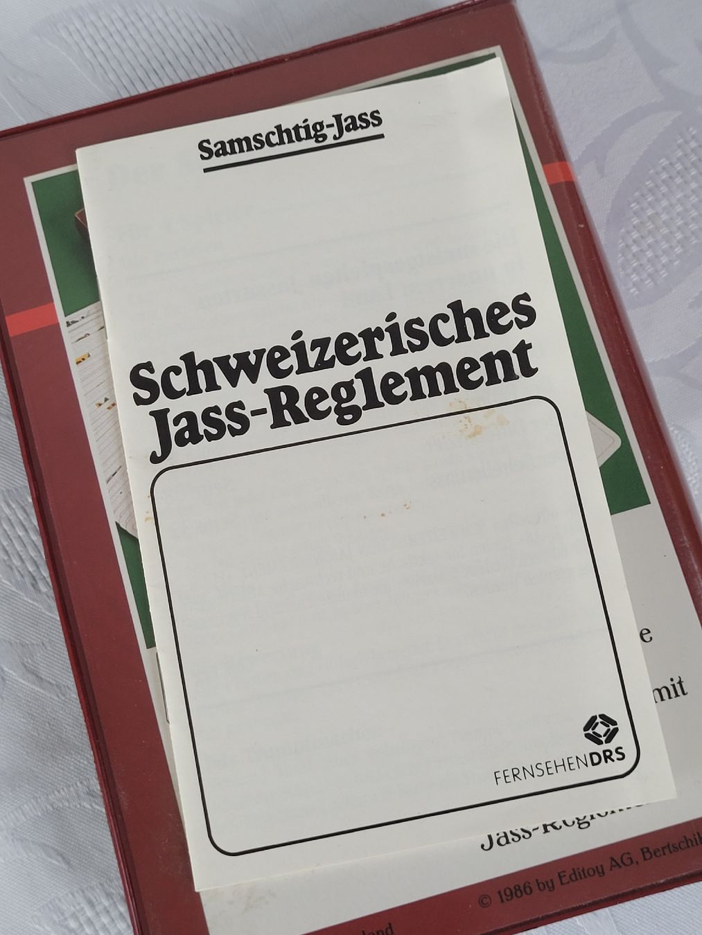 🇨🇭 Vintage "Samschtig-Jass" in Form Videokassette 1986 (Gebraucht) in ...