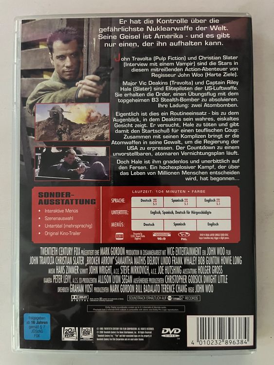 Operation Broken Arrow (1995) DVD 📀 - John Travolta (Neu (gemäss Beschreibung)) in Sierre für ...