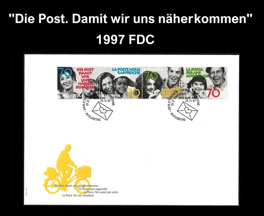 1997 FDC Sondermarke «Die Post. Damit wir uns näherkommen» (Gebraucht ...