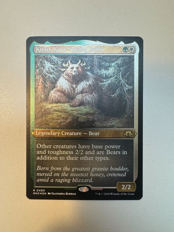 Etched Foil Kudo, King Among Bears Modern Horizons 3 NM (Neu (gemäss ...