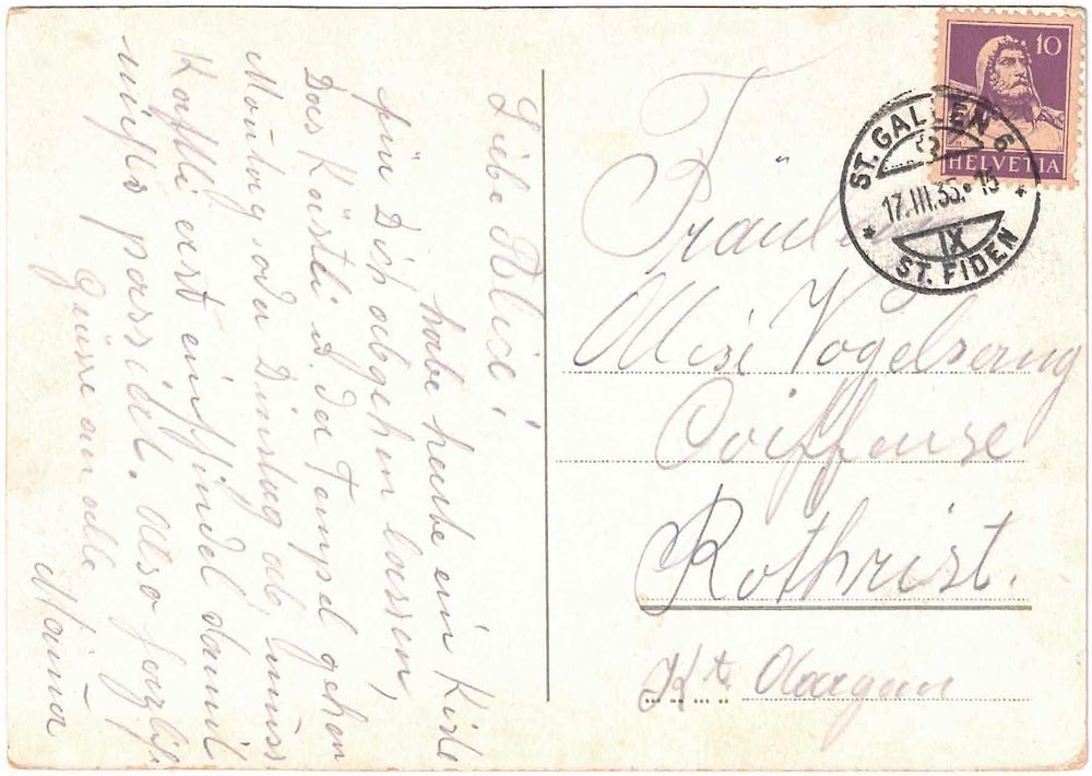 ST. GALLEN - Marktplatz mit Hotel "Hecht" ca. 1930 (SG) (Gebraucht) in ...