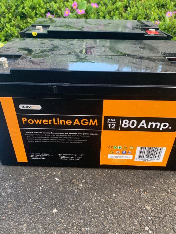Zwei Power Line AGM Wohnmobil Aufbau-Batterie 80 Amp (Gebraucht) in Luzern für CHF 120 – nur ...