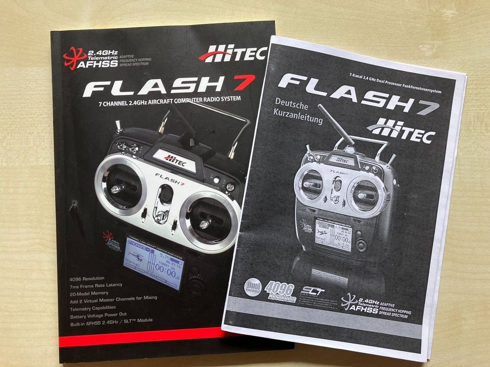 Hitec Flash 7 Fernsteuerung mit 5 Empfängern (Gebraucht) in Stans für ...