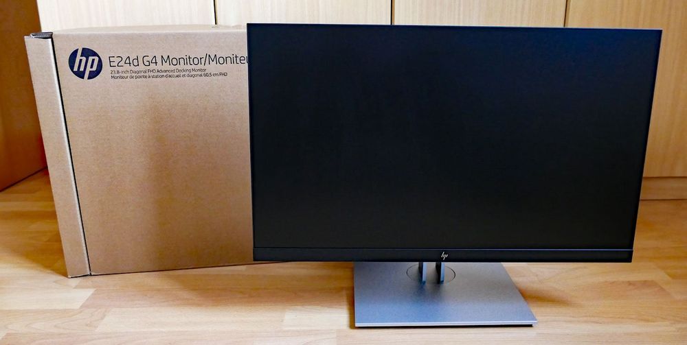 HP Elite E24d G4 24" Monitor mit Webcam und Docking - NEU (Neu und ...