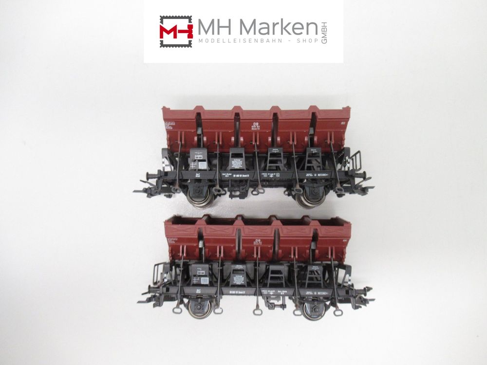 Märklin 2x 4635 Muldenwagen DB Wechselstrom H0 Güterwagen (Gebraucht ...