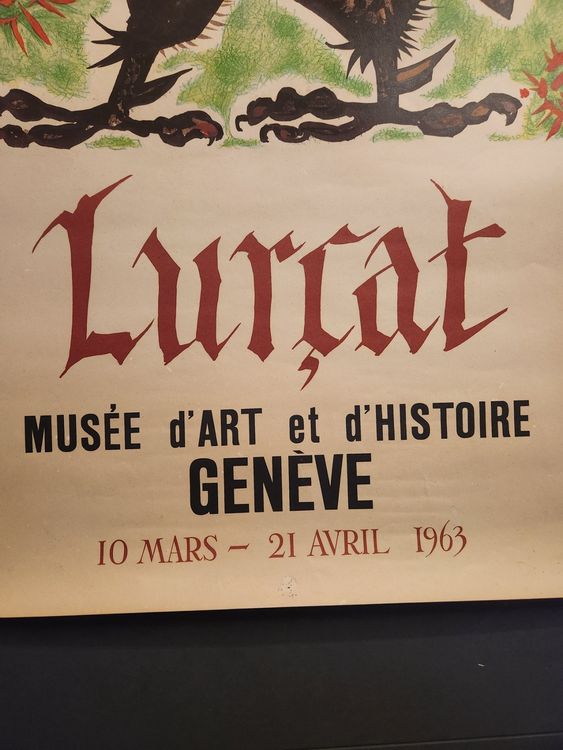 Alte Plakat Lurcat Musee d`Art et d`HISTOIRE GENEVE 1963 (Gebraucht) in ...