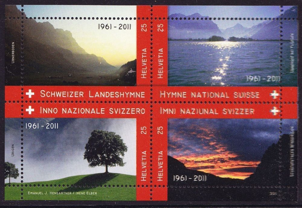2011 Schweizer Landeshymne BLOCK ** Postfrisch ** (Neu (gemäss Beschreibung)) in Adliswil für ...