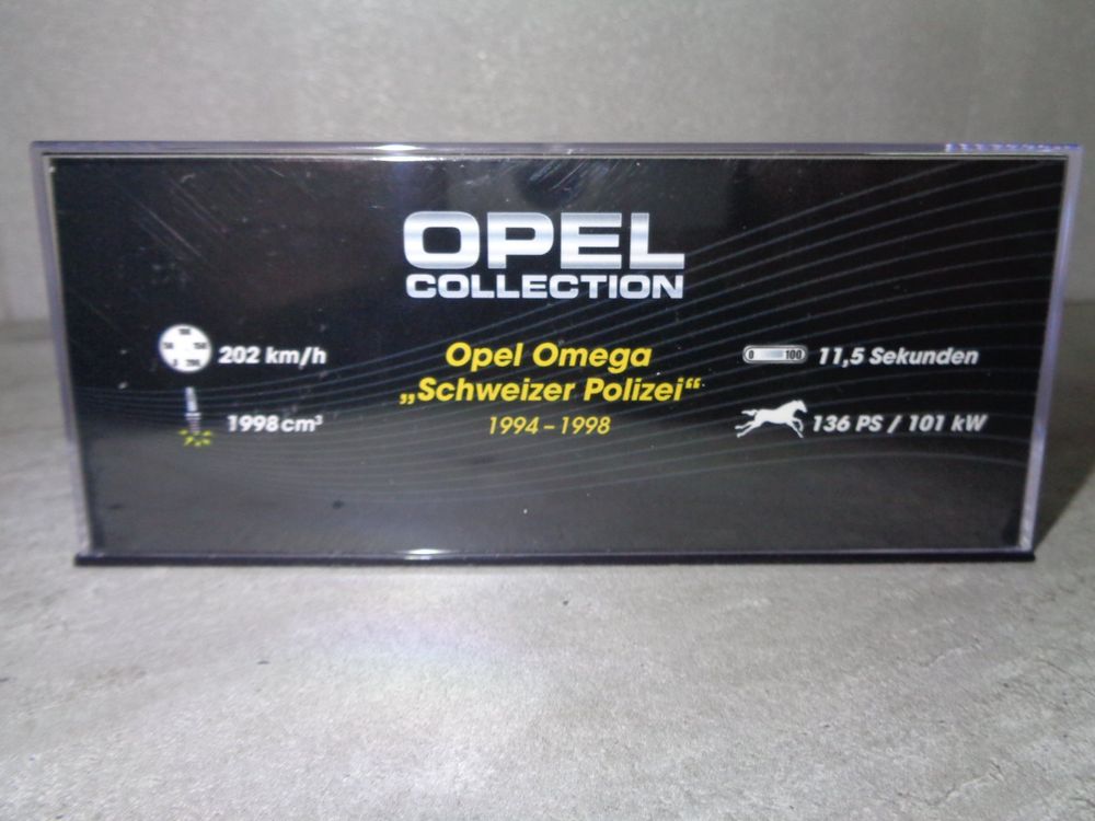 Altaya 1:43 Opel Omega B Police Zürich Schweizer Polizei (Neu und ...