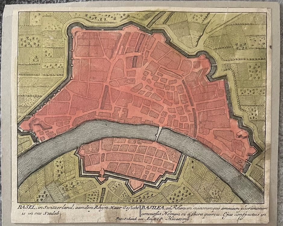 Antike Kupferstich Ortschaft aus der Zeit | Kaufen auf Ricardo