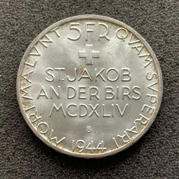 5 Franken Silber St. Jakob 1944 -unc | Kaufen auf Ricardo
