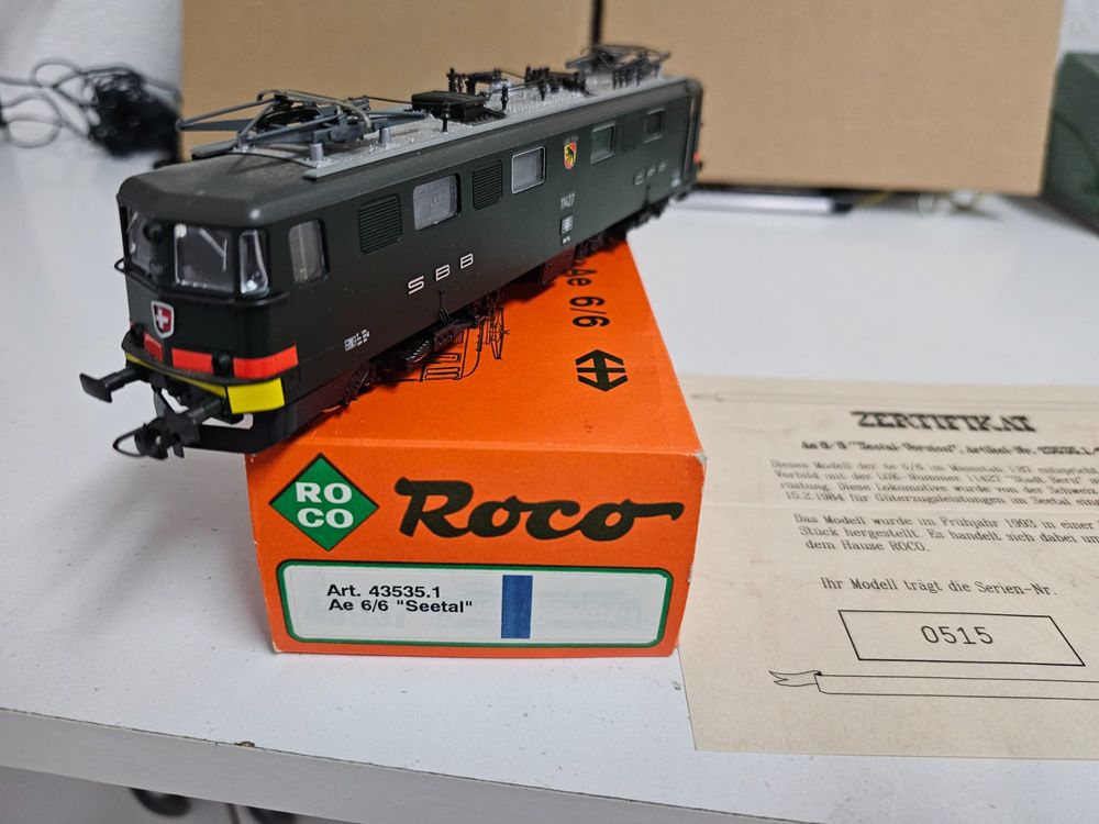 ROCO 43535.1 Ae 6/6 CFF 11427SEETAL avec certificat dès1.-fr | Kaufen ...