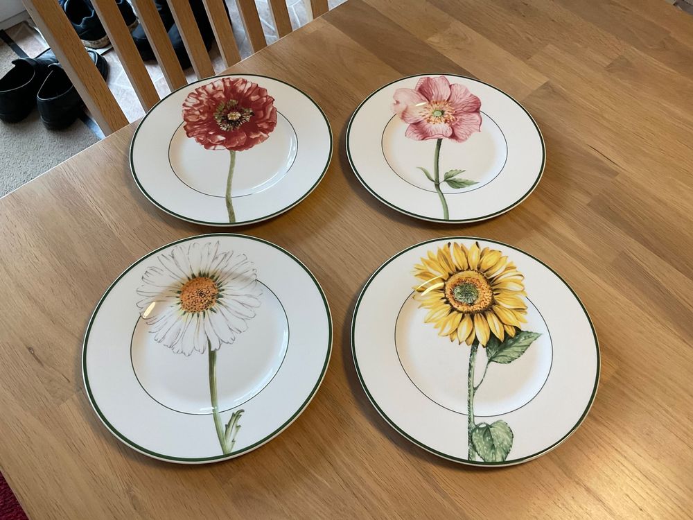 Lot de 4 assiettes à dessert Villeroy &Boch, service Flora | Kaufen auf ...