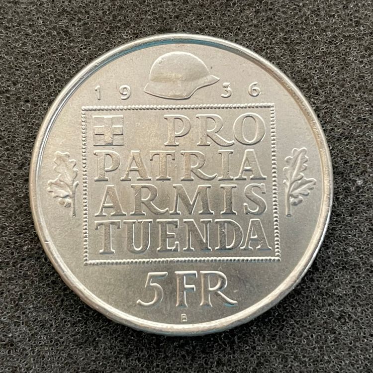 5 Franken Silber Pro Patria 1936 (Gebraucht) in Reitnau für CHF 12 – mit Lieferung auf Ricardo ...