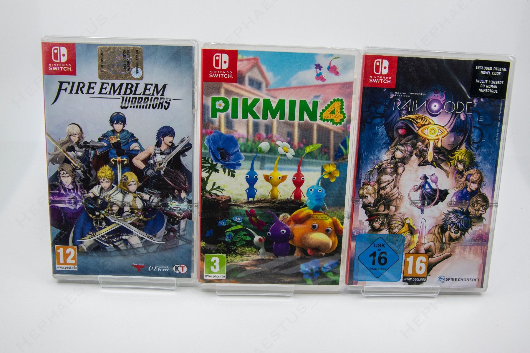 3er NSW Bundle: Pikmin 4, Fire Emblem Warriors & Rain Code (Neu und ...