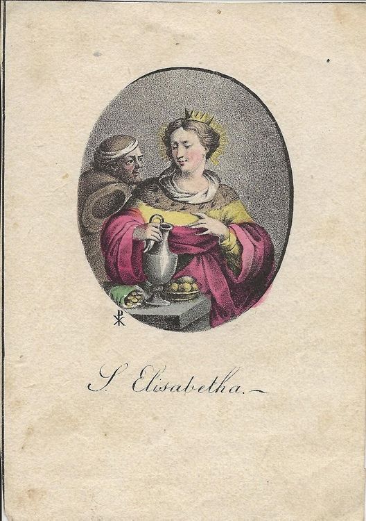 Kupferstich um 1780, altkoloriert, Hl. Elisabeth | Kaufen auf Ricardo
