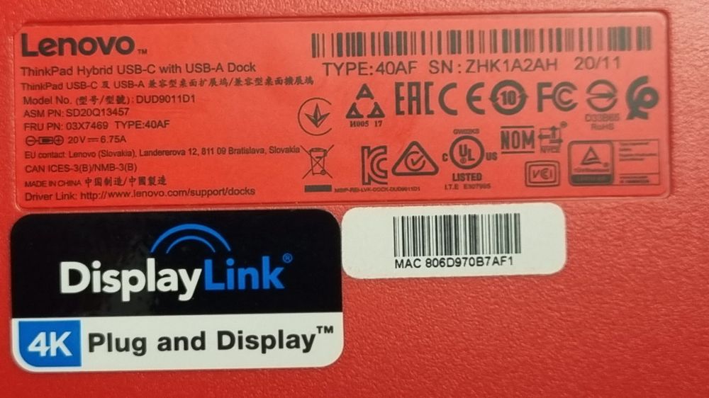 LENOVO Dockingstation ThinkPad Hybrid 40AF (Gebraucht) in Oberdiessbach ...