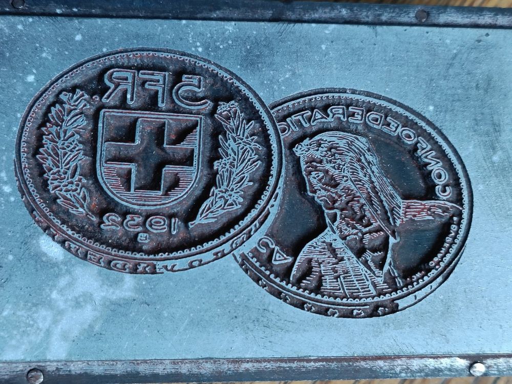 Alter Stempel Druck / Fünf Franken 1932 (Gebraucht) in Brugg AG für CHF ...